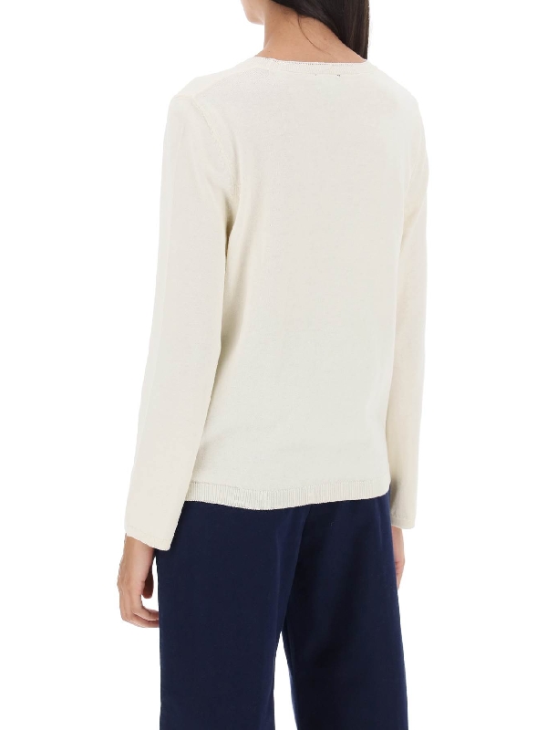 아페쎄(A.P.C.) 체스트 로고 코튼 니트탑 COGUQ F23215 TAW | jentestore