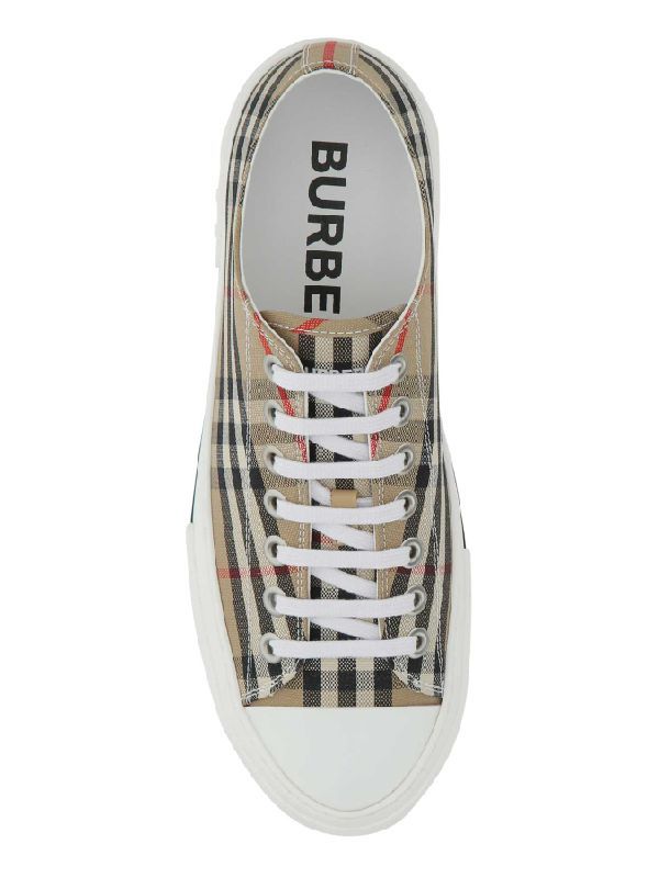 버버리(BURBERRY) 빈티지 체크 캔버스 스니커즈 8049745 A7028 | jentestore