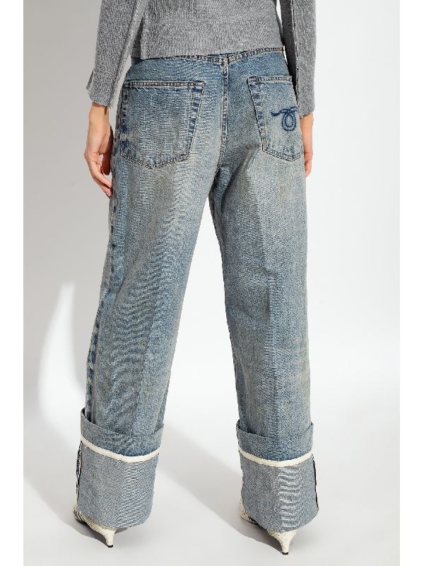 알써틴(R13) 스트레이트 턴업 데님 팬츠 R13WD081D107B 0-VINTAGE FYYFF SELVEDGE | jentestore