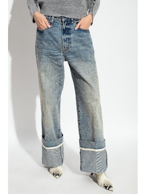 알써틴(R13) 스트레이트 턴업 데님 팬츠 R13WD081D107B 0-VINTAGE FYYFF SELVEDGE | jentestore