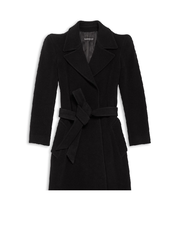 발렌시아가(BALENCIAGA) 숄더패드 캐시미어 울 코트 769014TOU02 1000 | jentestore