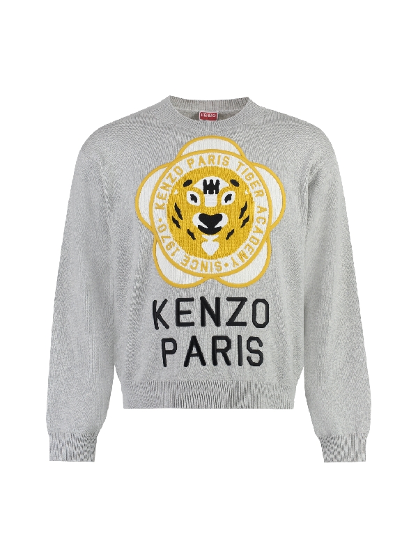 겐조(KENZO) TIGER 아카데미 로고 니트 FD65PU4293BB 93 | jentestore