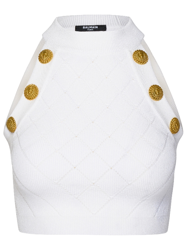 발망(BALMAIN) 버튼 니트 탱크탑 CF1AB390KF530FA | jentestore