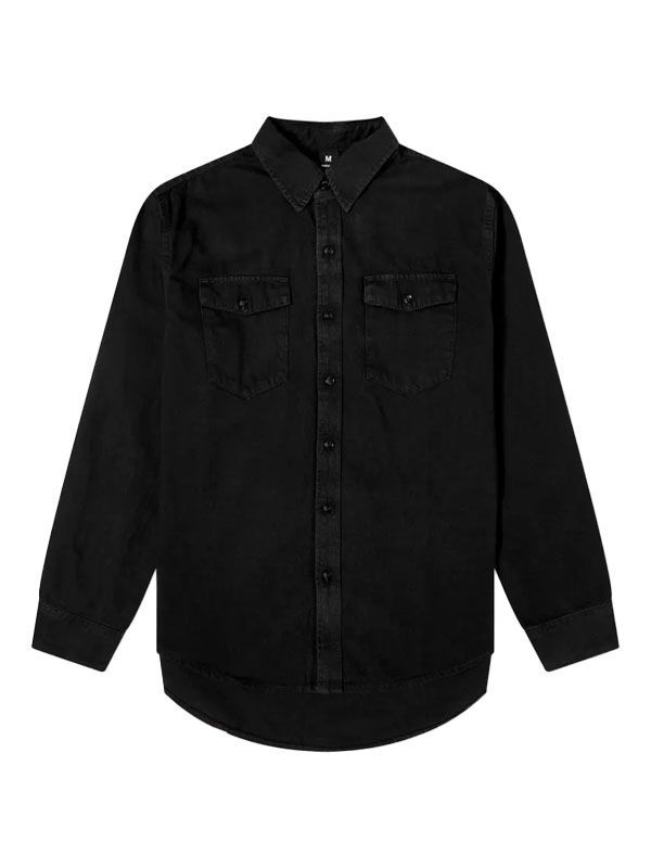 워드로브.NYC(WARDROBE.NYC) 체스트 플랩포켓 데님 셔츠 W1013PC BLACK | jentestore