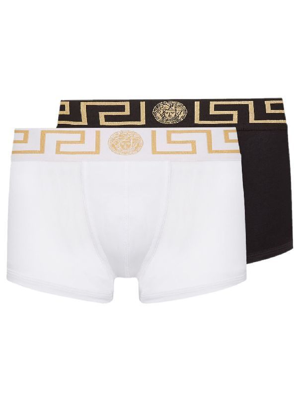 베르사체(VERSACE) 메두사 그레카 박서 팬티 2팩 AU10181 A232741A83K | jentestore