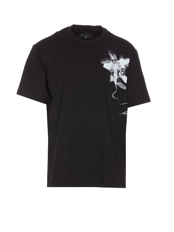 와이쓰리(Y-3) 그래픽 플로럴 로고 프린팅 티셔츠 IN4353 BLACK | jentestore