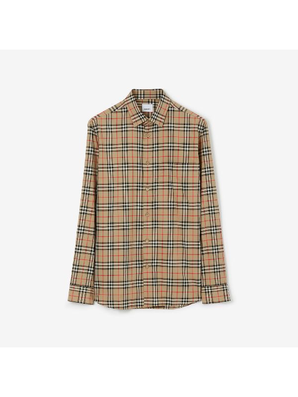 버버리(BURBERRY) 체크 코튼 포플린 셔츠 8070582 A7028 | jentestore