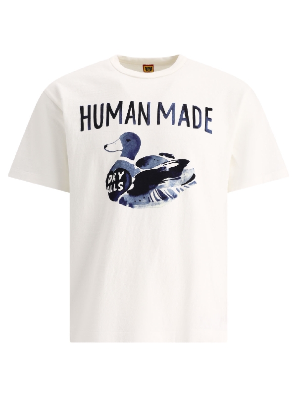 휴먼 메이드(HUMAN MADE) NINGEN SEI 프린팅 반팔 티셔츠 HM25TE022WHITE | jentestore