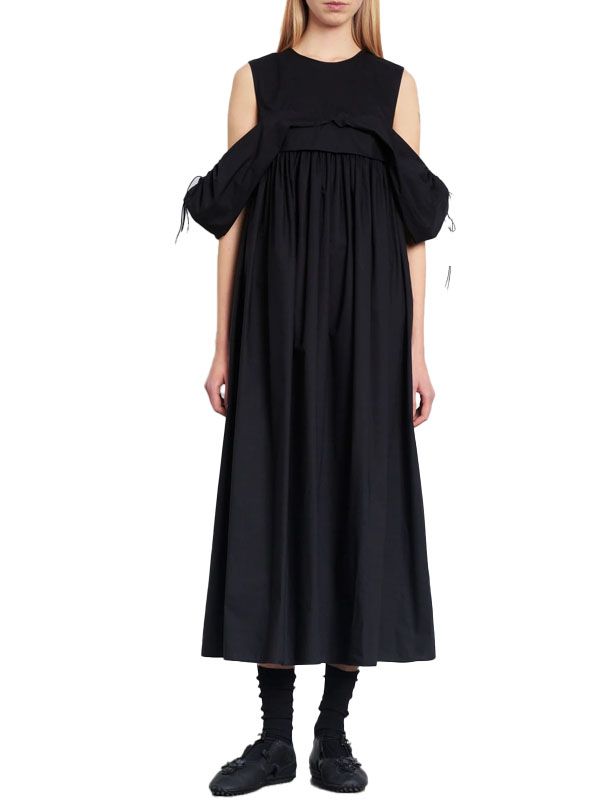 세실리에반센(CECILIE BAHNSEN) UNA 코튼 롱 드레스 2.23RTW10003 UNA DRESS BLACK ...