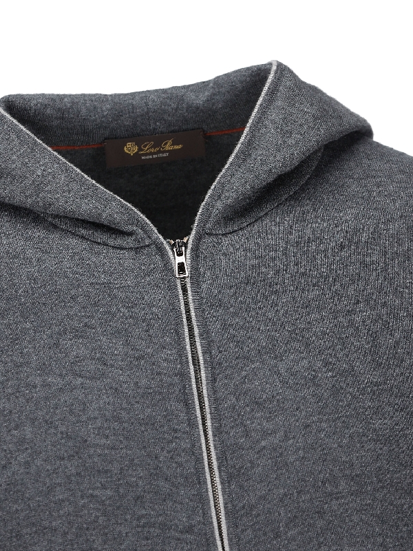 로로피아나(Loro Piana) 코튼 캐시미어 후드 집업 FAF8493 M006 | jentestore