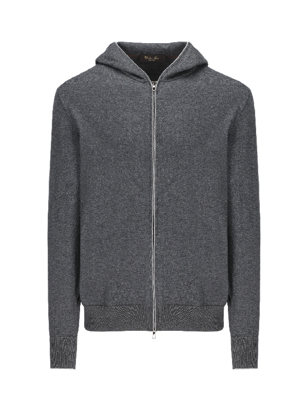 로로피아나(Loro Piana) 코튼 캐시미어 후드 집업 FAF8493 M006 | jentestore