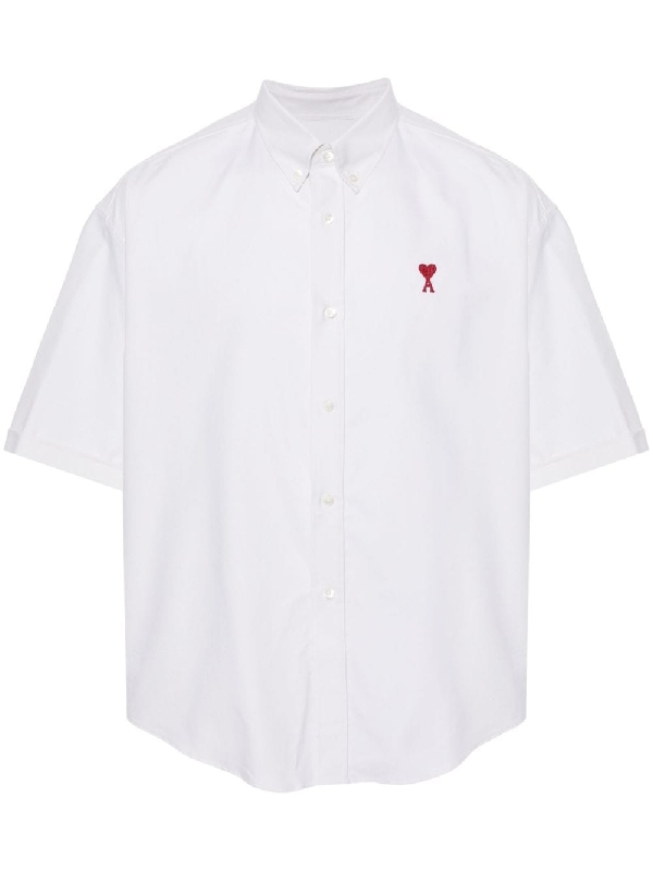 아미(ami) 하트로고 자수 박시핏 셔츠 HSH230CO0031193 | jentestore