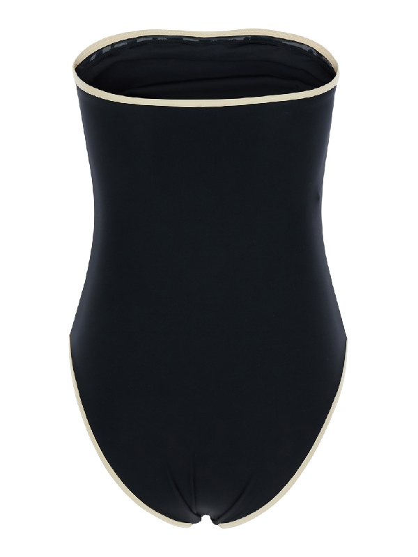 토템(Toteme) 콘트라스트 트리밍 스트랩리스 수영복 241WSW1027FB0097001 | jentestore