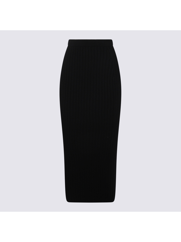 막스마라(Max Mara) 블랙 울 캐시미어 롱 스커트 2421306033600 12192005 | jentestore