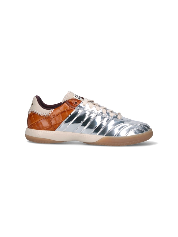 웨일스 보너(Wales Bonner) ADIDAS 삼바 메탈릭 로우탑 스니커즈 IH5777 SILVMT SILVMT EASYEL ...