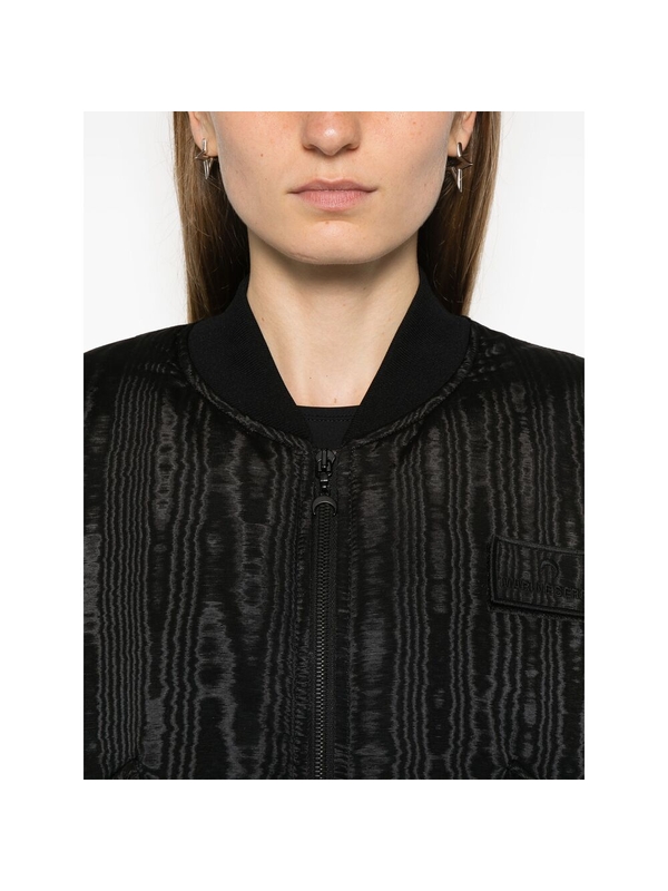 마린세르(MARINE SERRE) 로고 디테일 포켓 봄버 UJA054A CWOV0001 BK99 | jentestore