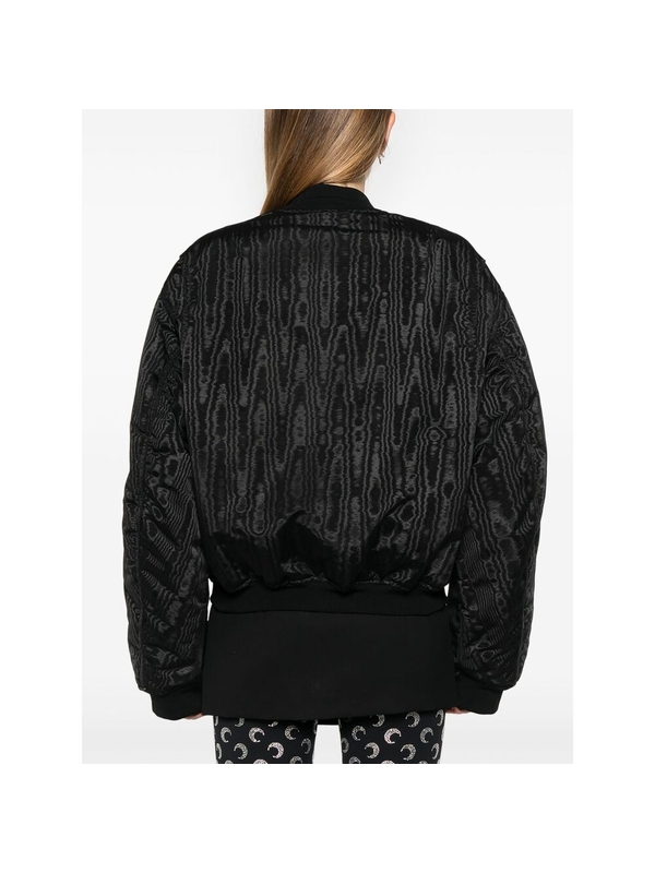 마린세르(MARINE SERRE) 로고 디테일 포켓 봄버 UJA054A CWOV0001 BK99 | jentestore