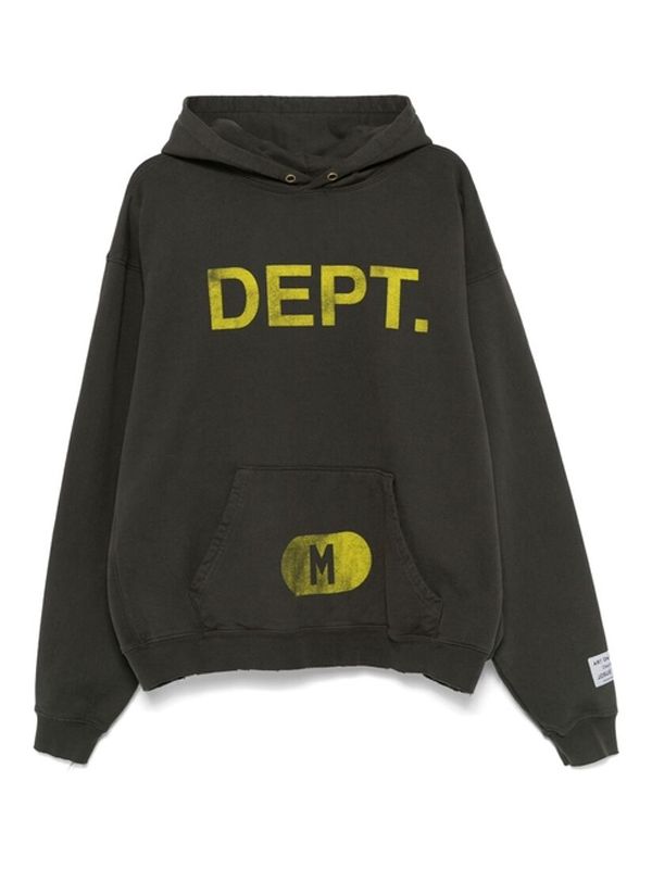 갤러리 디파트먼트(GALLERY DEPT.) 사이즈 로고 코튼 후드 SLH-50011 BLACK | jentestore