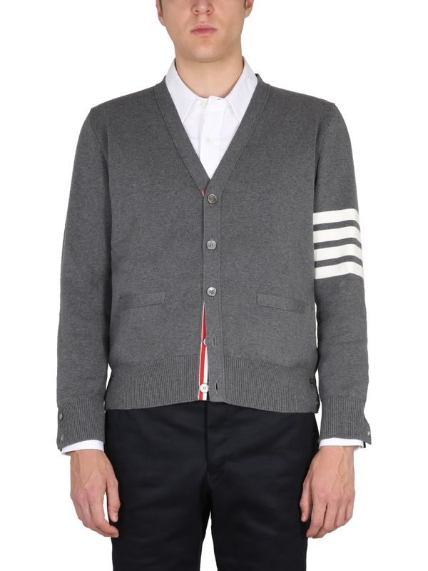 톰브라운(THOM BROWNE) 사선완장 코튼 가디건 MKC171A_00219035 | jentestore