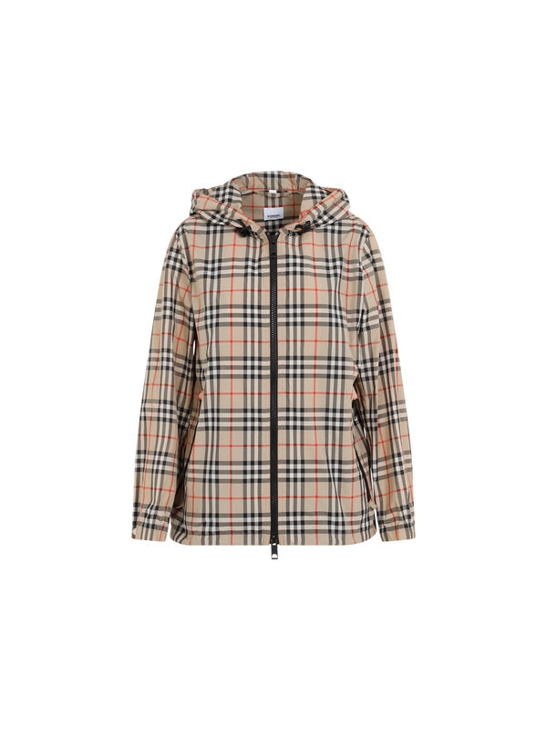 버버리(BURBERRY) 체크 패턴 후드 집업 자켓 8059490 A7028 | jentestore