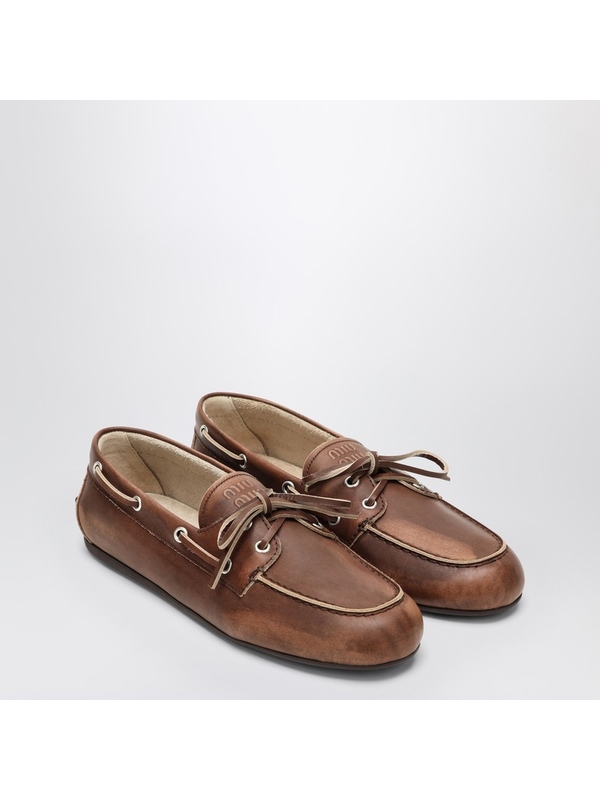 미우미우(MIU MIU) 미우미우 브라운 드라이빙 슈즈 5D123E0053F33/R_MIU-F0038 | jentestore