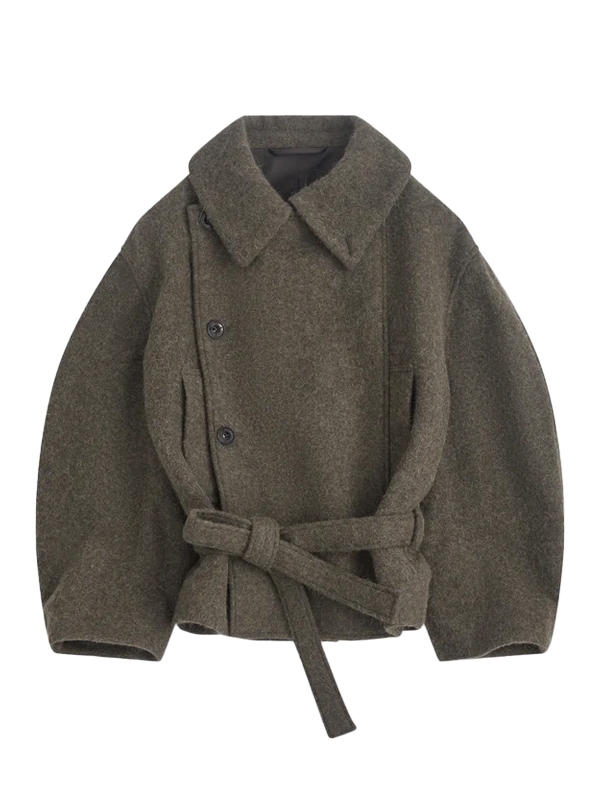 르메르(LEMAIRE) 비대칭 배스로브 숏 코트 CO1149 LF504 GR678 | jentestore