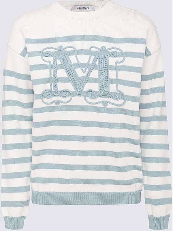 막스마라(Max Mara) RAGNO 스트라이프 로고 니트 13610321600 011 | jentestore