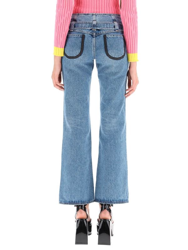 코르미오(CORMIO) 쥬얼리 버클 벨티드 데님 팬츠 ROBIN PANTS COTTON DENIM BLUE | jentestore