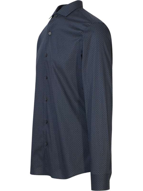 지 제냐(Z Zegna) 네이비 코튼 슬림핏 셔츠 ZCSO1 805280 80 | jentestore